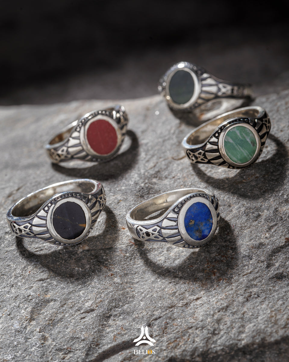 Silver Ring with Stone – Helios Global